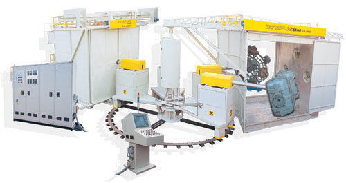 5 work areas roto-molding machine - 4 A series - M. Plast (India ...