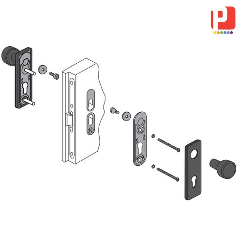 Tubular handle - MANTF8 series - PANOZZO Srl - steel / oval / rectangular