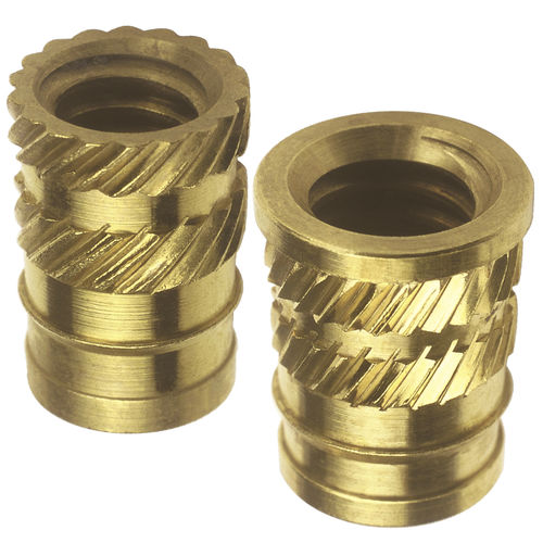 Threaded insert - 19, 20 series - SPIROL - knurled / metal / round