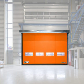 Roll up door - B.M.P. srl - spiral / PVC / indoor
