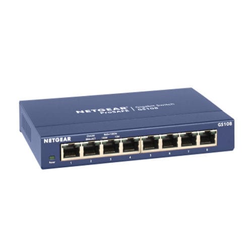 Unmanaged switch - GS108 - NETGEAR - 8 ports / gigabit Ethernet / wall