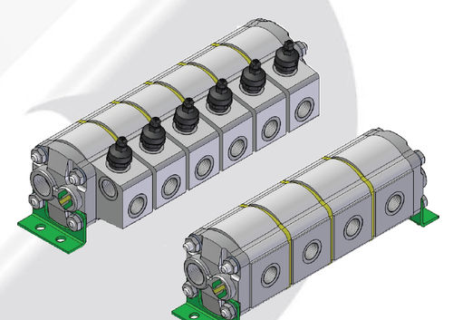 Gear flow divider - 2DRE series - SALAMI - cast iron