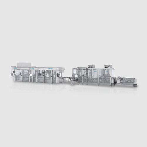 Cosmetic product packaging line - OPTIMA packaging group GmbH - robotic