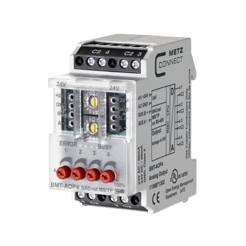 Analog I/O module - BMT-AOP4 BACnet MS/TP - METZ CONNECT - BACnet / 4 ...