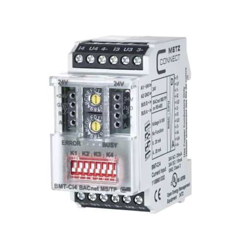Digital I/O module - BMT-CI4 BACnet MS/TP - METZ CONNECT - BACnet / 4 analog inputs / DIN rail