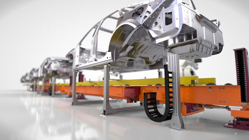 Conveying lift system - LEANTECHNIK AG - for auto body / car