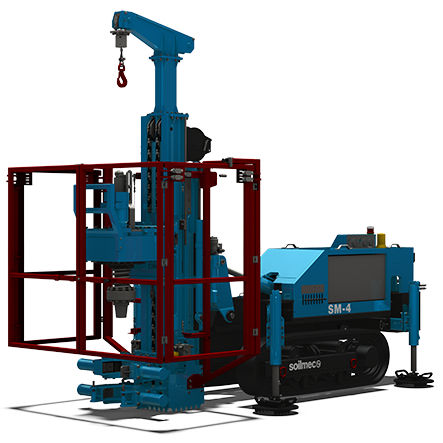 Micropile drilling rig / crawler / rotary / hydraulic - SM-4 - SOILMEC ...