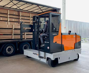 Electric side loader - 2825 - HUBTEX - ride-on / handling / indoor