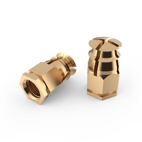 Threaded insert - ESPAND-NUT - Specialinsert s.r.l. - expanding / brass / hexagonal