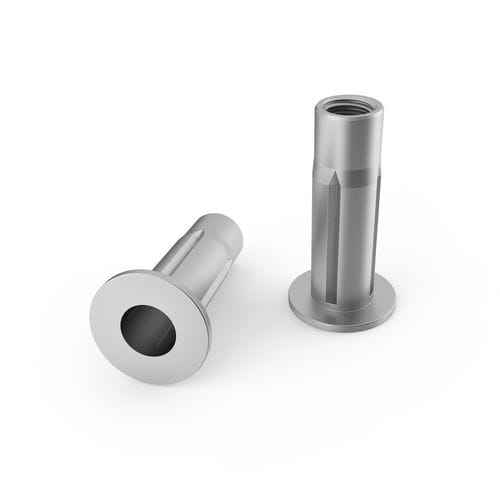 Deformation insert - TC/INT series - Specialinsert s.r.l. - threaded / zinc-plated steel / round