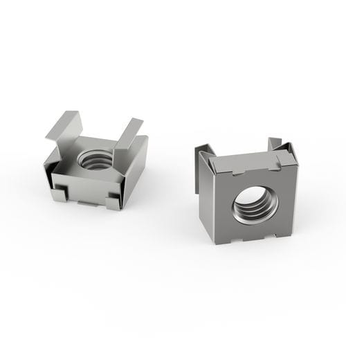 Cage nut - M03A53 - Specialinsert s.r.l. - square / stainless steel / steel