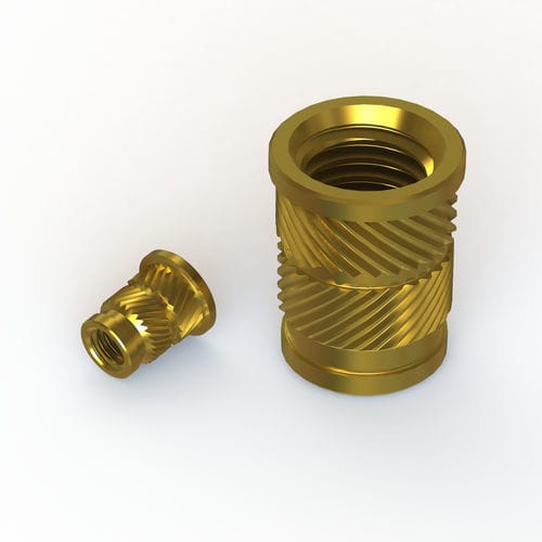 Threaded insert - 862 - Specialinsert s.r.l. - knurled / brass / round