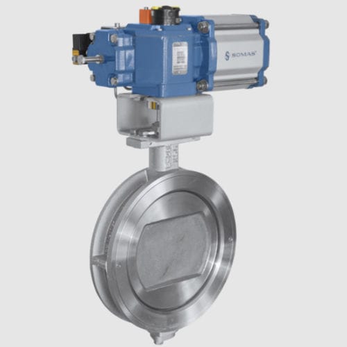 Butterfly valve - SOMAS - pneumatically-operated / for control / shut-off