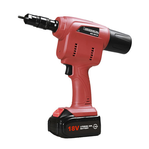 Battery-powered hand riveter - GO 3313 - DEGOMETAL - pilot / compact