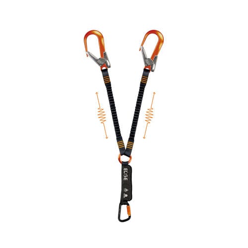 Webbing fall arrest lanyard - ABSO® EDGE ELAS Y - NEOFEU - double ...
