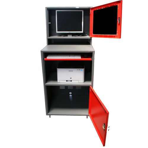 Office cabinet - LM REALISATIONS - floor-mounted / for computer / lockable