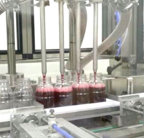 Linear filler-capper - LINE117 - Telm srl - 4-head / for liquids / food