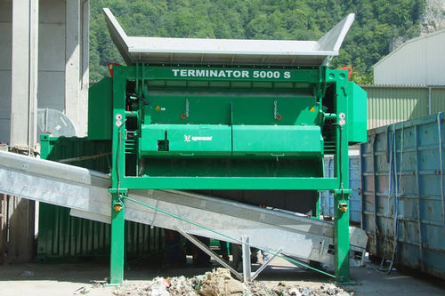 Single-shaft shredder - TERMINATOR - Komptech - tire / rugged