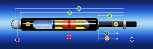Industrial use gas spring - KX-Modell - BANSBACH easylift - lockable