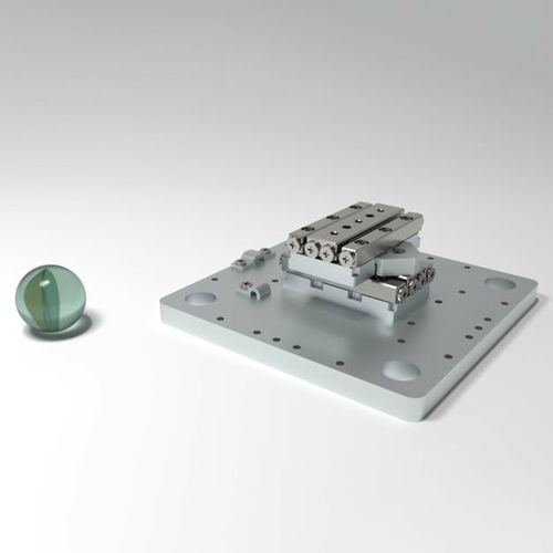 Miniature stage - XY-SLC17:30 - SmarAct GmbH - linear / 2-axis / closed ...