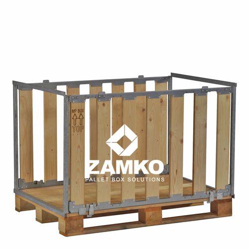 Wood pallet box - MPB.e70.W2 - ZAMKO - storage / heavy haul / reusable