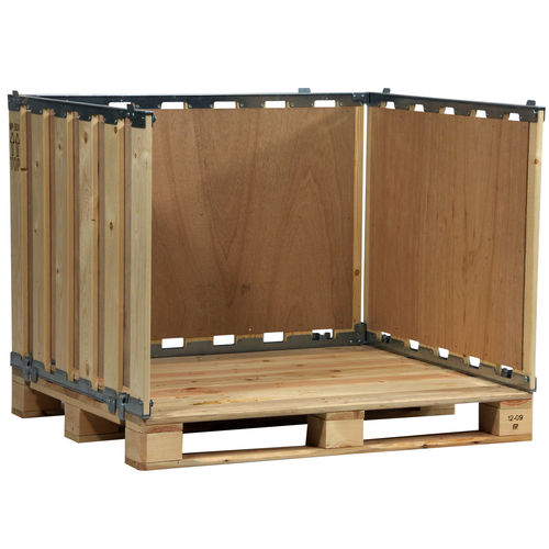 Plywood pallet box - MPB.e70.C - ZAMKO - storage / foldable / reusable