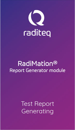 Test software - RadiMation Automatic Report Generator module (RMC1001A ...