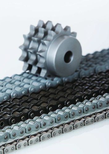 Power transmission chain - Nozag - stainless steel / titanium / roller