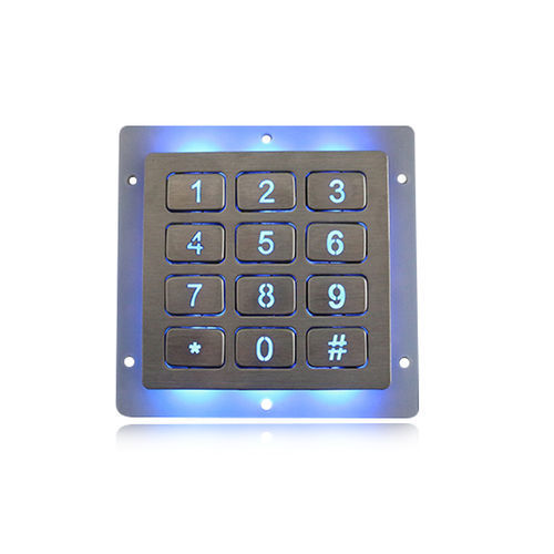 12-key keypad - K-TEK-B86KP-12-BL-DWP - Key Technology China Limited ...