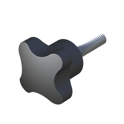 Threaded knob - LHSD - ISC PLASTIC PARTS - star / polyamide