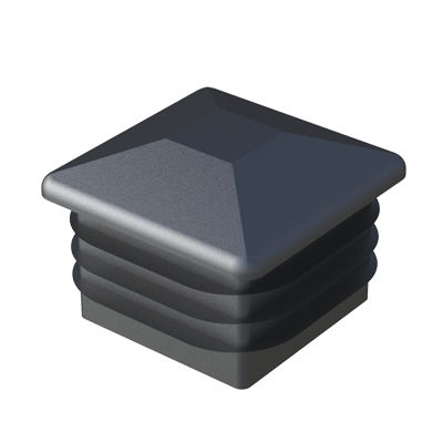 Square plug - LES - ISC PLASTIC PARTS - rectangular / finned / male