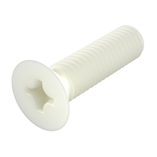 Flat-head screw - MTBAP - ISC PLASTIC PARTS - Phillips / nylon / PVDF