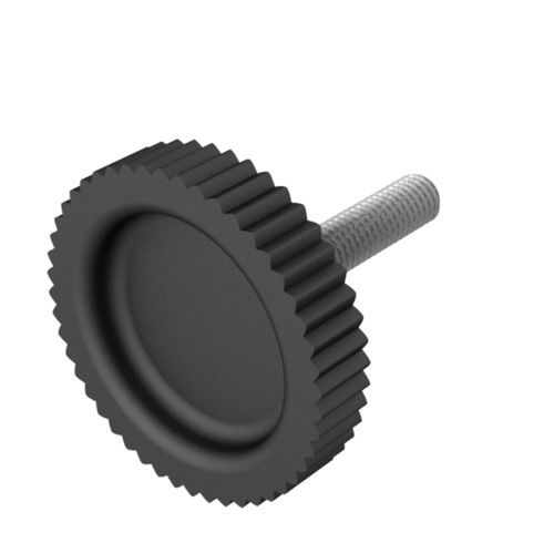 Knurled knob - AKKM - ISC PLASTIC PARTS - round / polypropylene / PP