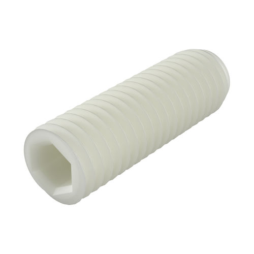 Nylon headless screw - MTPC - ISC PLASTIC PARTS - PVDF / threaded