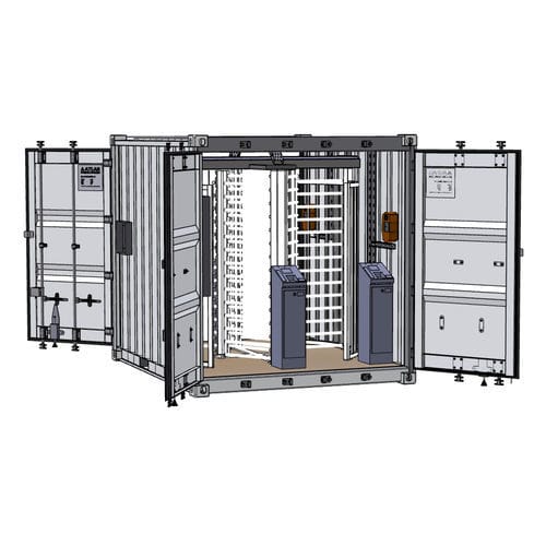 Access control container - Ollagnier SCA - metal / modular / custom