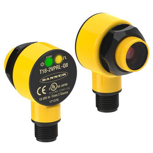 Photoelectric sensor with background suppression - T18 series - BANNER ...