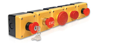 Mushroom switch - IDEC - single-pole / electromechanical / momentary