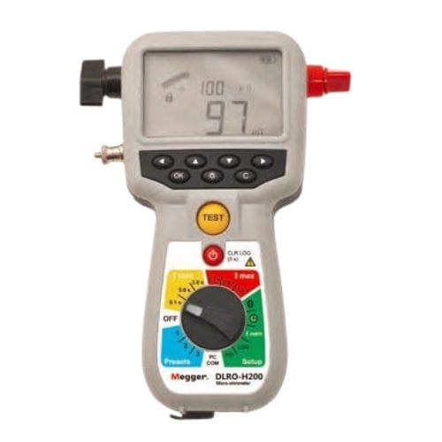 Digital microhmmeter - DLRO-H200 - MEGGER - portable