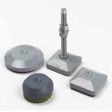 Machine foot - GS series - CEF POLYMERES - NBR / cast iron / leveling