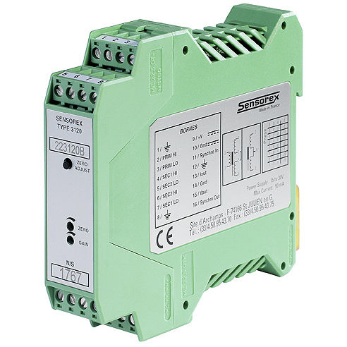 DIN rail signal conditioner - SX3120 - SENSOREX MEGGITT - for LVDT ...