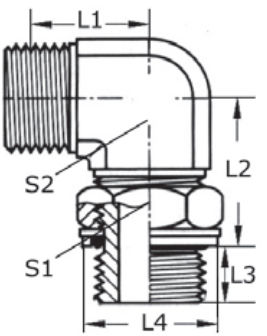 Hydraulic fitting - CMOA, DKO series - NORMYDRO - screw-in / elbow ...