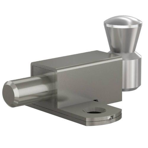 Sliding bolt latch - 16-1-3647 - PINET INDUSTRIE - zinc-plated steel / stop