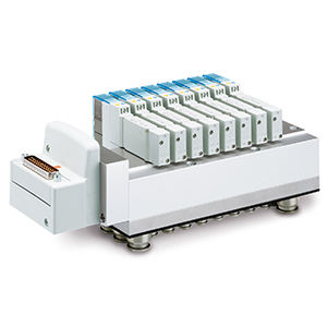 Spool distribution block - JSY3000-S - SMC - pneumatic / standard / plug-in