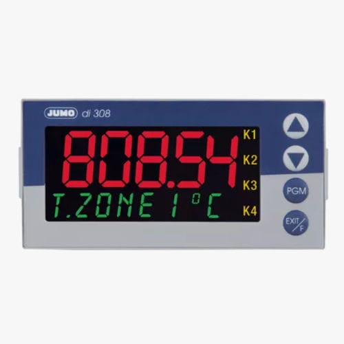 Temperature indicator - di 308 - JUMO GmbH & Co. KG - voltage / LCD ...