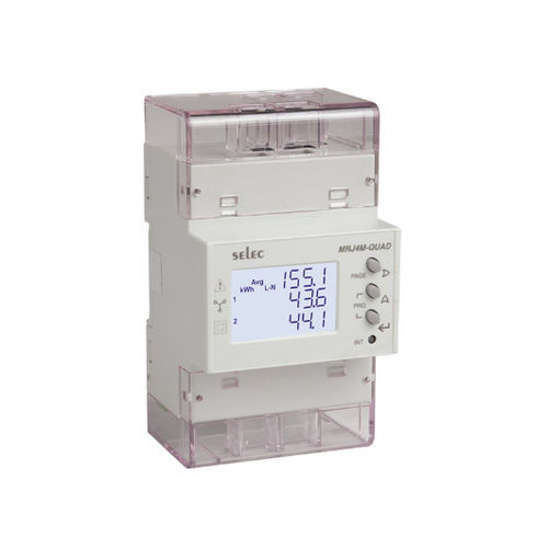 Digital multimeter - MRJ4M-QUAD - SELEC Controls Pvt. Ltd. - DIN rail ...
