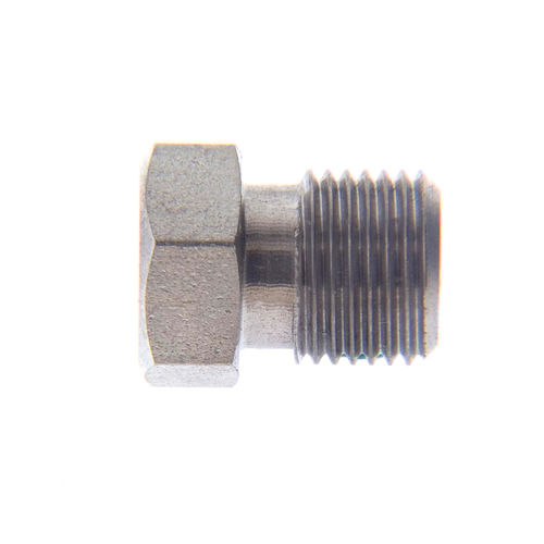Hexagonal plug - Labfacility Limited - threaded / stainless steel
