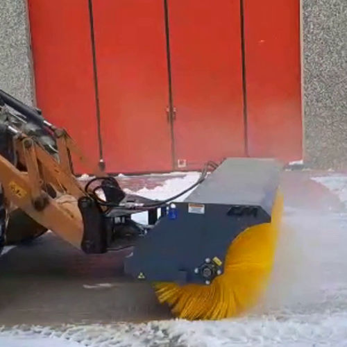 Skid steer loader sweeper - CSA 200 - CM Srl - hydraulic / outdoor