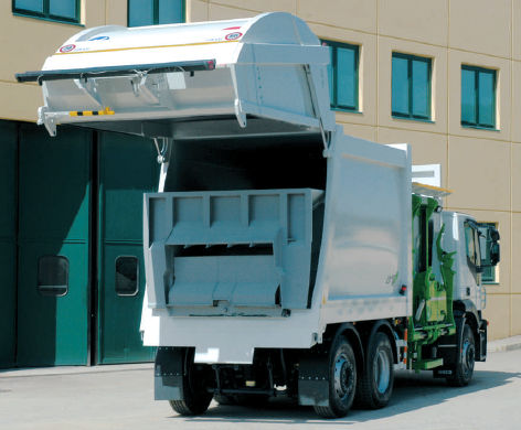 Side-loader waste collection vehicle - CL1-E - A.M.S. S.p.A ...
