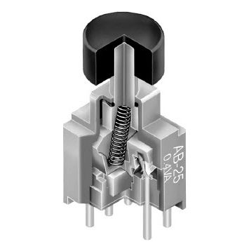 Spring push-button switch - AB series - NKK Switches - sealed / PCB ...
