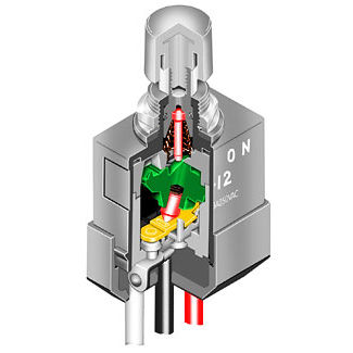 Spring push-button switch - WB series - NKK Switches - sealed ...